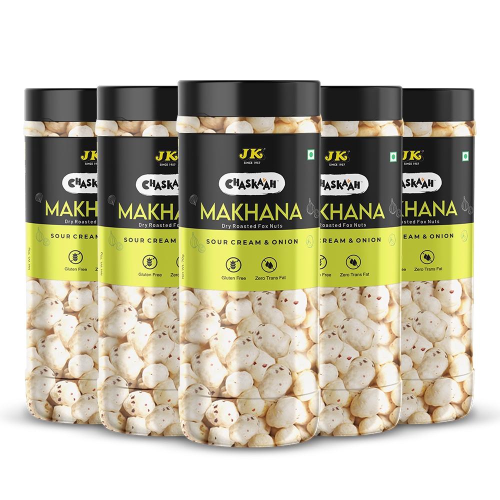 Chaskaah Cream and Onion Makhana 70g (Pack of 5)