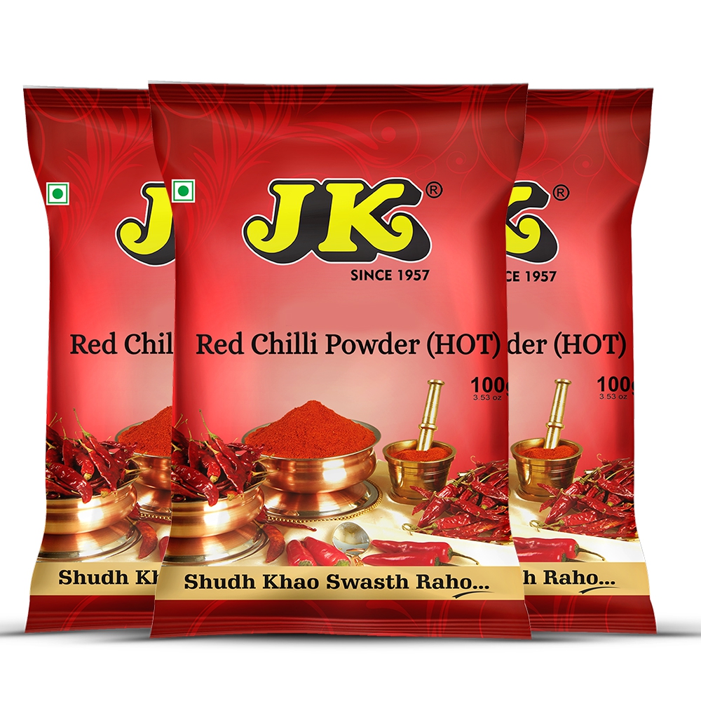 JK Red Chilli Powder (Hot) 100g (Pack of 3)