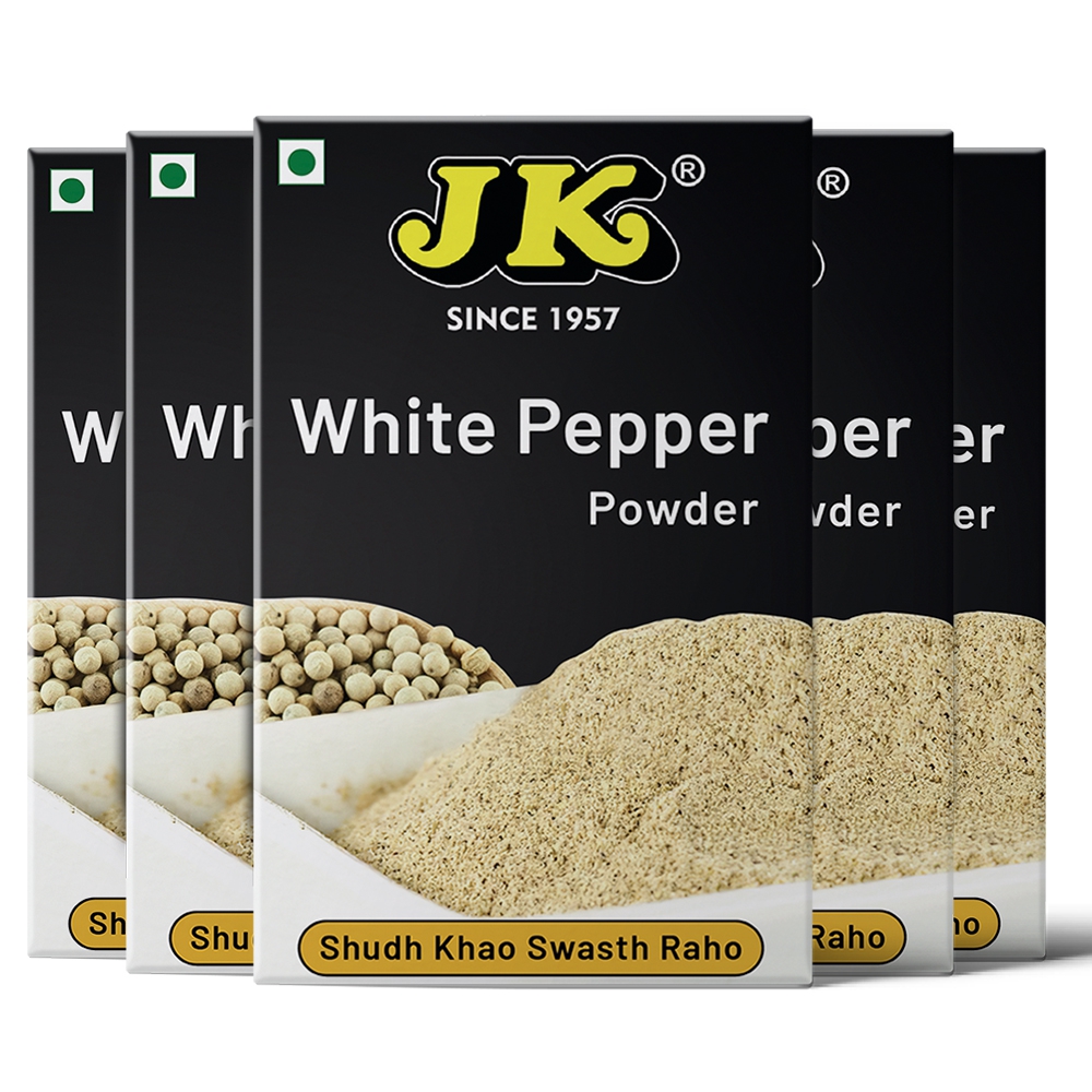 JK White Pepper Whole 50g (Pack of 5)
