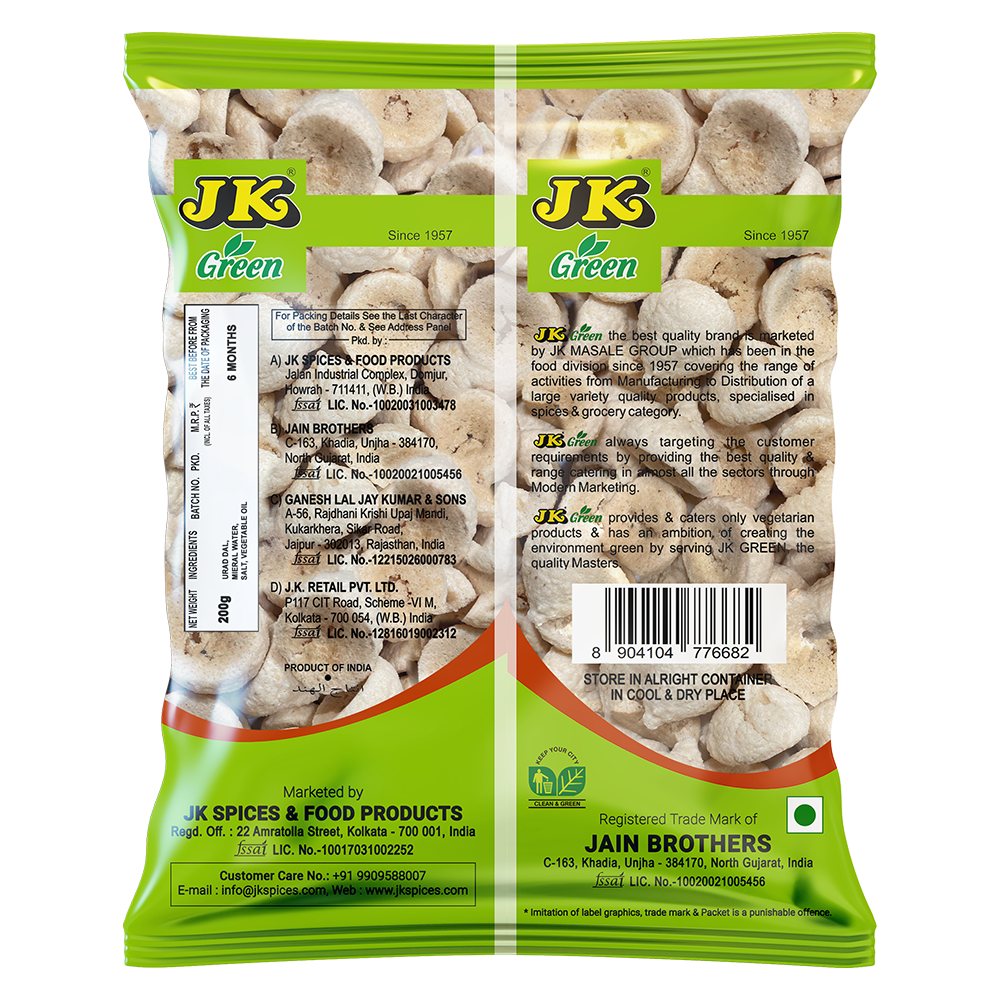 JK Urad Masala Bari Combo