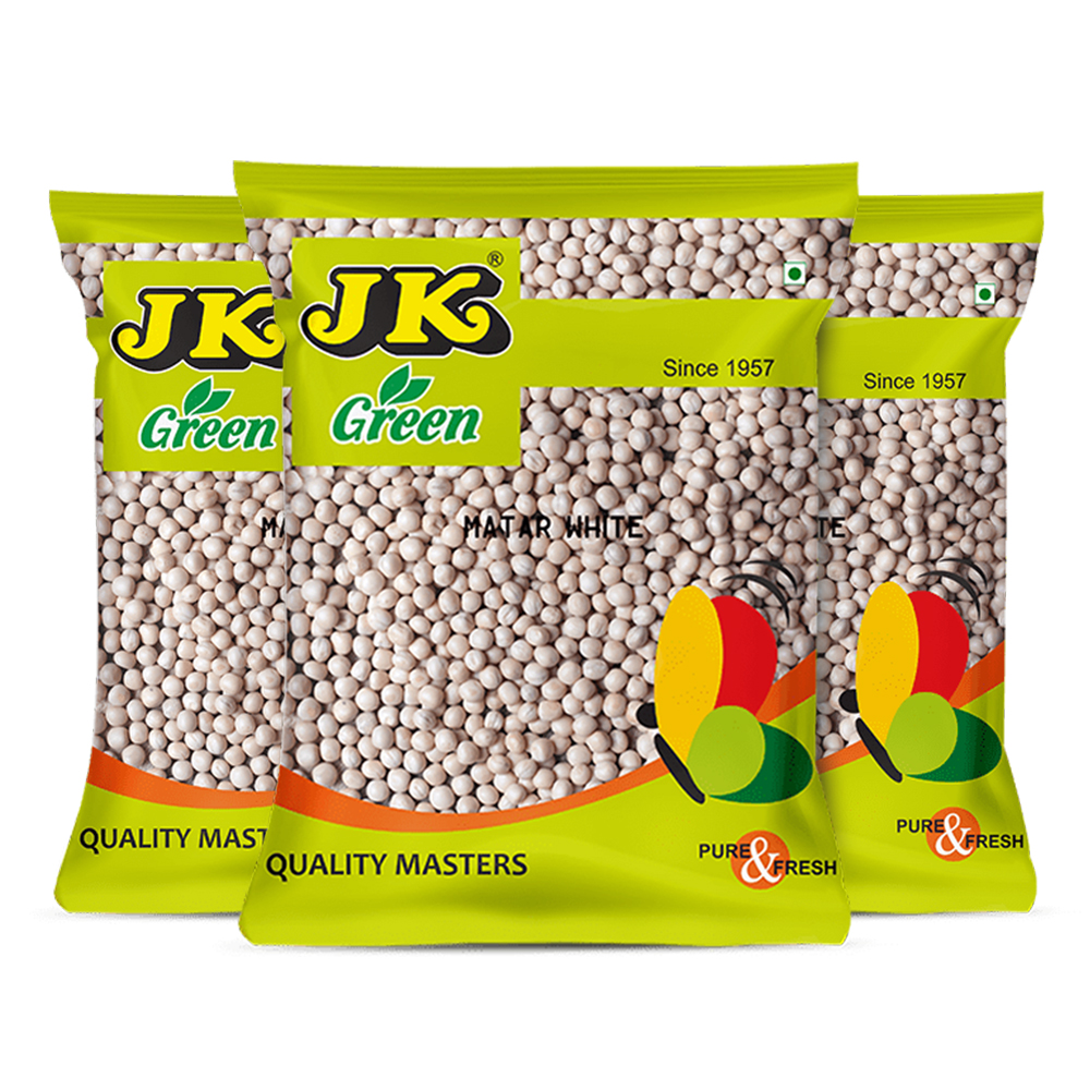 JK Peas / Matar White 500g (Pack of 3)